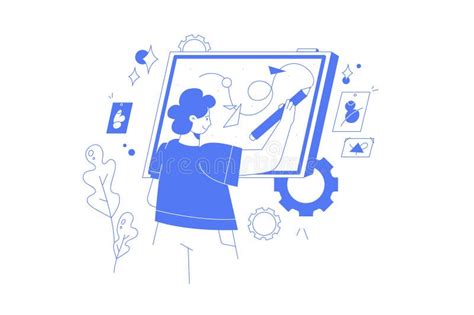 Using Technology Abstract Concept Vector Illustration Set Stock Vector Illustration Of