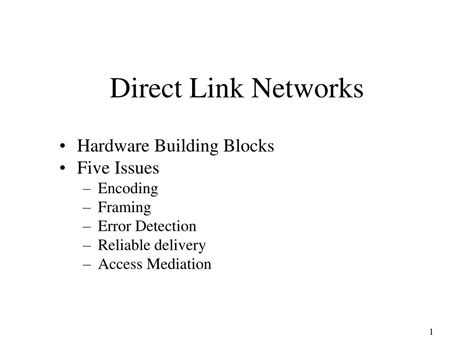 Ppt Hardware Building Blocks Five Issues Encoding Framing Error Detection Reliable Delivery