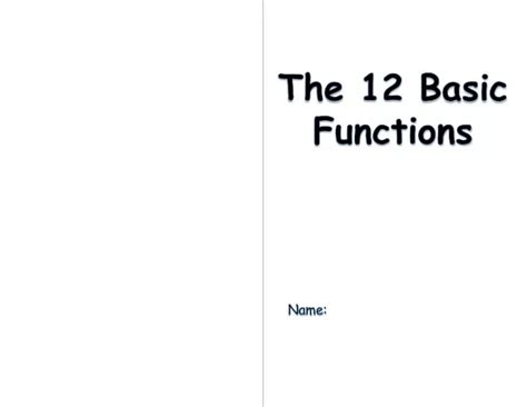 PPT The Basic Functions PowerPoint Presentation Free Download ID