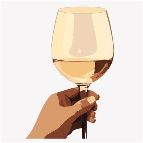 Premium Vector Hand Holding Wine Glass Illustration