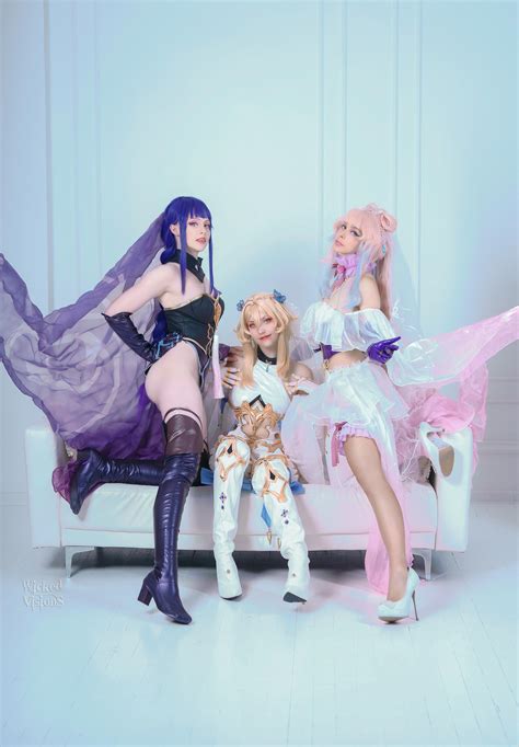 Raiden Kokomi And Lumine Ver Bride Cosplay By Mikallie On Deviantart