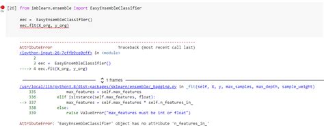 Bug Easyensembleclassifierunable To Fit On Data · Issue 973
