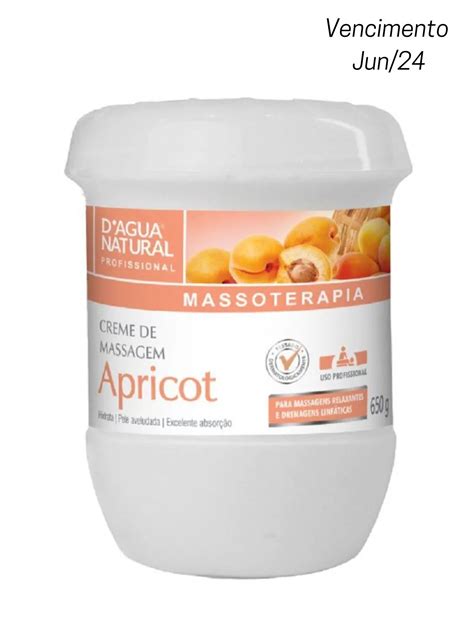 Creme De Massagem Hidratante Apricot 650g Dágua Natural