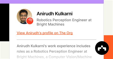 Anirudh Kulkarni Robotics Perception Engineer At Bright Machines The Org