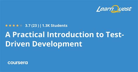 A Practical Introduction To Test Driven Development Coursya