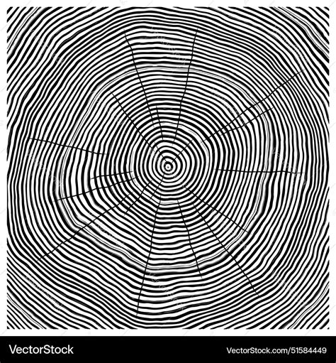 One Colour Tree Rings Background Royalty Free Vector Image