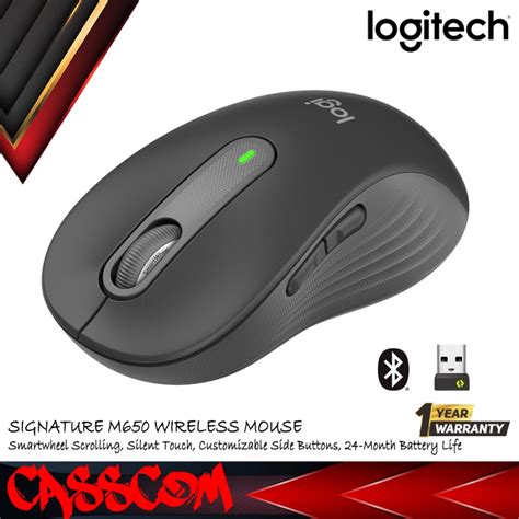 Logitech Signature M650 Mouse Wireless Bluetooth Silent Lazada Indonesia