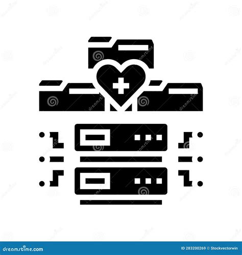 Health Data Analysis Glyph Icon Vector Illustration Stock Vector