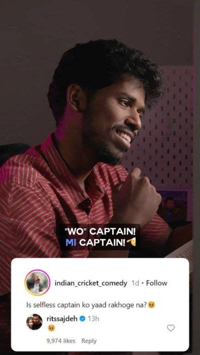Rohit Sharmas Wife Ritika Sajdeh Reacts To Fan Made Selfless Captain