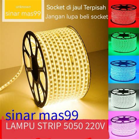 Jual Lampu Led Strip Selang 5050 Smd Ac 220v Jual Meteran 1 100m Lampu