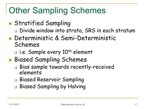 Ppt Cs 410510 Data Streams Lecture 16 Data Stream Sampling Basic