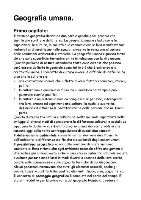 Geografia Umana Un Approccio Visuale Seconda Edizione Docsity