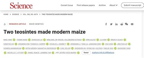 两个祖先”归位！中外联合研究团队重新定义玉米起源刍草亚种遗传