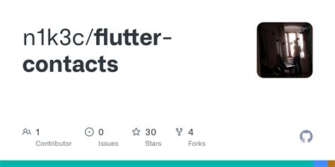 GitHub N1k3c Flutter Contacts