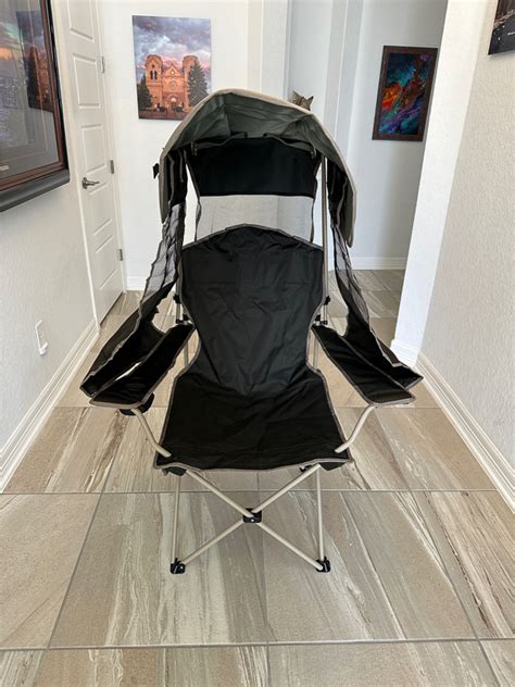 Docusvect Folding Camping Chair With Canopy Review Keeping Coolish In
