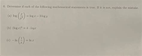 Solved Determine If Each Of The Following Mathematical Chegg