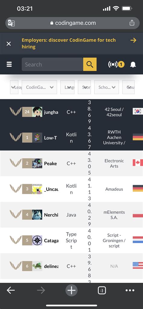 Hackathon Codingame Contest With 42seoul X Codam