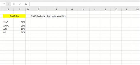 Portfolio Beta Calculator MarketXLS