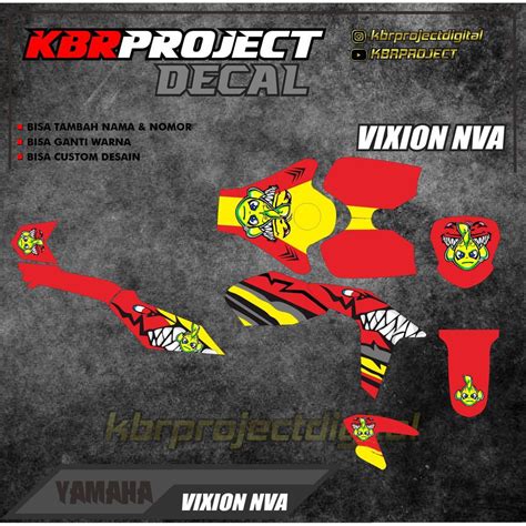 Jual Decal Sticker Decal Vixion Nva List Motor Yamaha Vixion Nva Sticker Variasi Bisa Custom