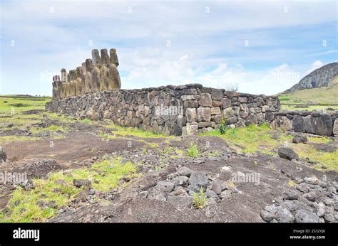 Ahu Tongariki The Biggest Ahu Of Rapa Nui With Its Impressive 15 Moai Statues On Easter Island