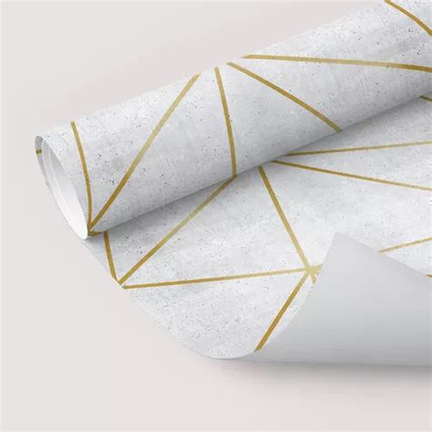 Papel De Parede Vinil Quarto Zara Cimento Dourado Gold 2m MercadoLivre