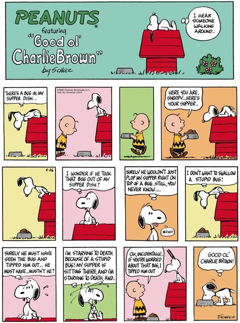 Peanuts By Charles Schulz For April GoComics Snoopy Funny Snoopy Cartoon Snoopy