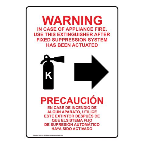 Warning In Case Of Appliance Fire Use This Extinguisher With Right