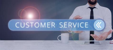 Sign Displaying Customer Serviceprocess Of Ensuring Client Satisfaction