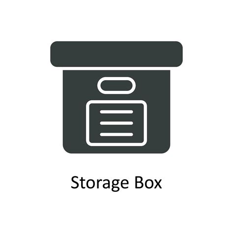 Storage Box Vector Solid Icons Simple Stock Illustration Stock