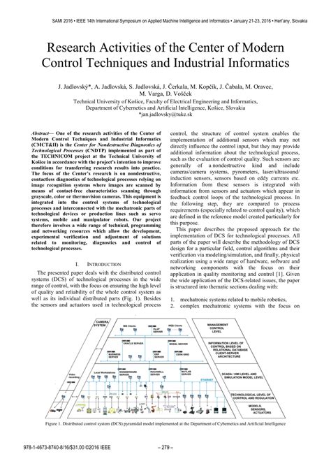Pdf Research Activities Of The Center Of Modern Control Techniques