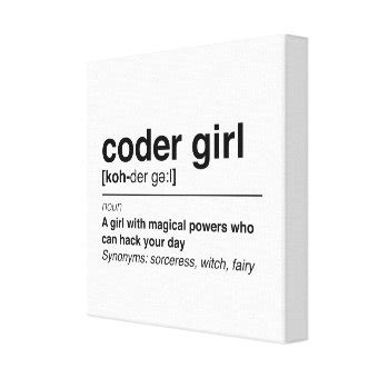 Coder Girl Canvas Print Zazzle