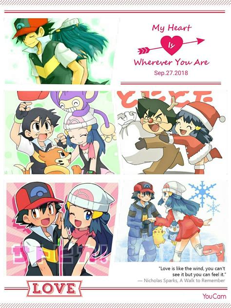 Pearlshipping Ash X Dawn Pokemon Manga Pokemon Characters Pokemon Images