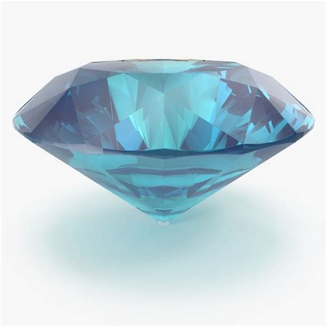 3D Round Brilliant Cut Aquamarine TurboSquid 1848178