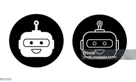 채팅 봇 로고 디자인 개념입니다 가상 스마트 비서 봇 아이콘입니다 로봇 헤드 고객 지원 서비스 챗봇 벡터 그림 가공의 인물에 대한 스톡 벡터 아트 및 기타 이미지 Istock