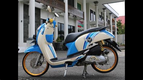 Modifikasi Honda Scoopy Thailook Style Ban Cacing Youtube