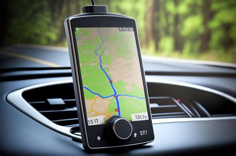 Gps no carro por navegação de smartphone usando condução de viagem gps feito por aiinteligência