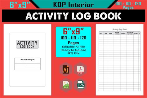 Activity Log Book Small Graphic By Graphic And Kdp Interior Shop