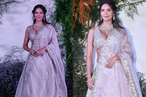 Esha Gupta Raises Hotness In Rs 436800 Heavily Embroidered Shimmer