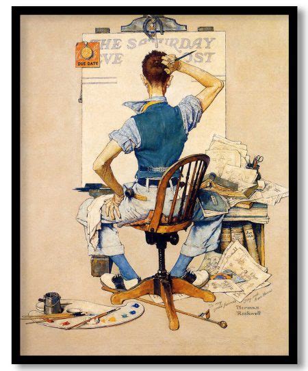 Artist Facing Blank Canvas By Norman Rockwell 1938 BestOfBharat
