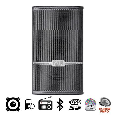 Bafle Ksr De 15 Tripie Conexión Link Msa 8015 Bluetooth Meses Sin