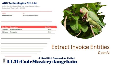 Extract Entities From Any Invoice Using Langchain And Openai Youtube