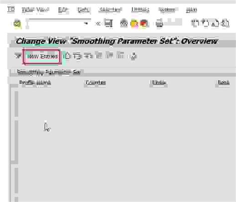 Define Exponential Smoothing Parameter Set