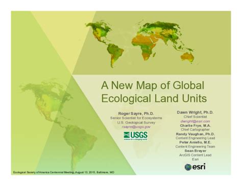 Pdf A New Map Of Global Ecological Land Units — An Ecophysiographic