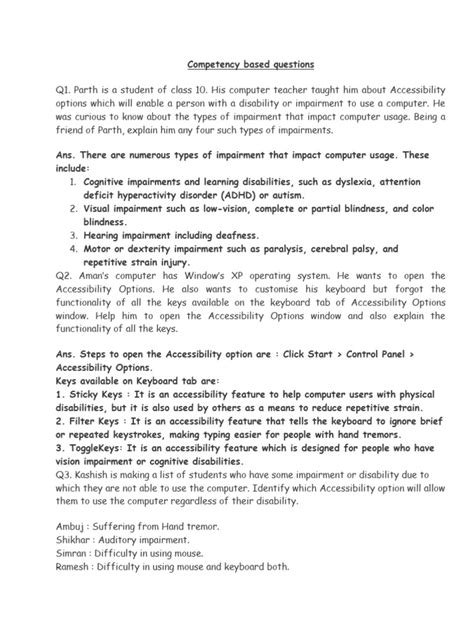 Competency Based Questions Pdf Relational Database Computer Network