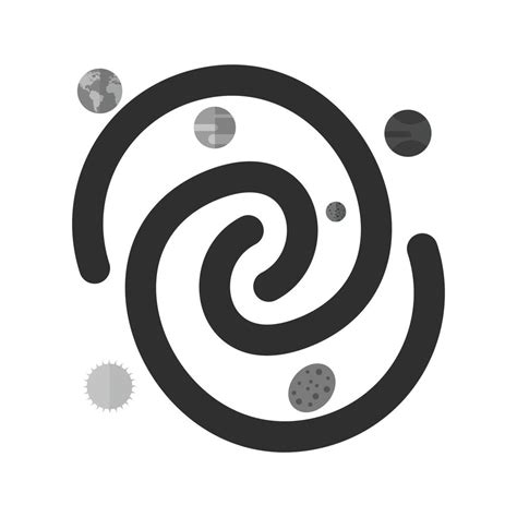 Galaxy Flat Greyscale Icon 15672269 Vector Art At Vecteezy