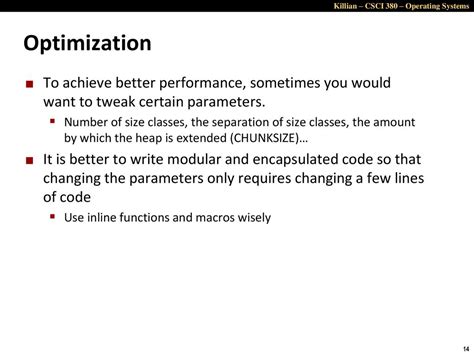 Csci 380 Operating Systems Lecture 11 Instructor William Killian