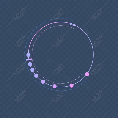 테크 기하학 간단한 파란색 보라색 그라디언트 라운드 프레임 테두리 요소 대화 Png 일러스트 무료 다운로드 Lovepik