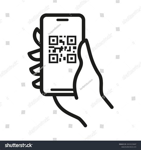 Qr Code Scan Smartphone Icon Qr Stock Illustration 2223115647