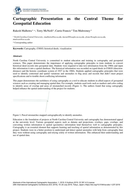 Pdf Cartographic Presentation As The Central Theme For Geospatial Education