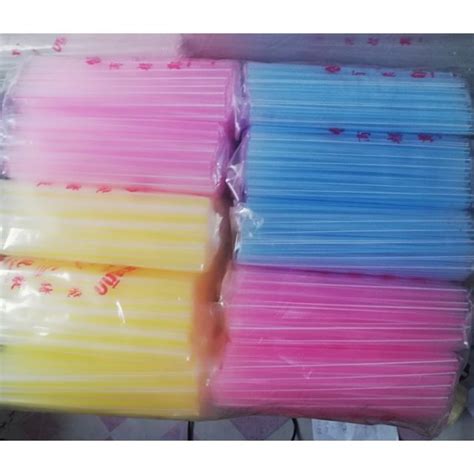 หลอดดูดน้ำ หลอดพลาสติก 1 แพ็ค 10 ห่อเล็ก สั้น ยาว ยาวพิเศษ Shopee